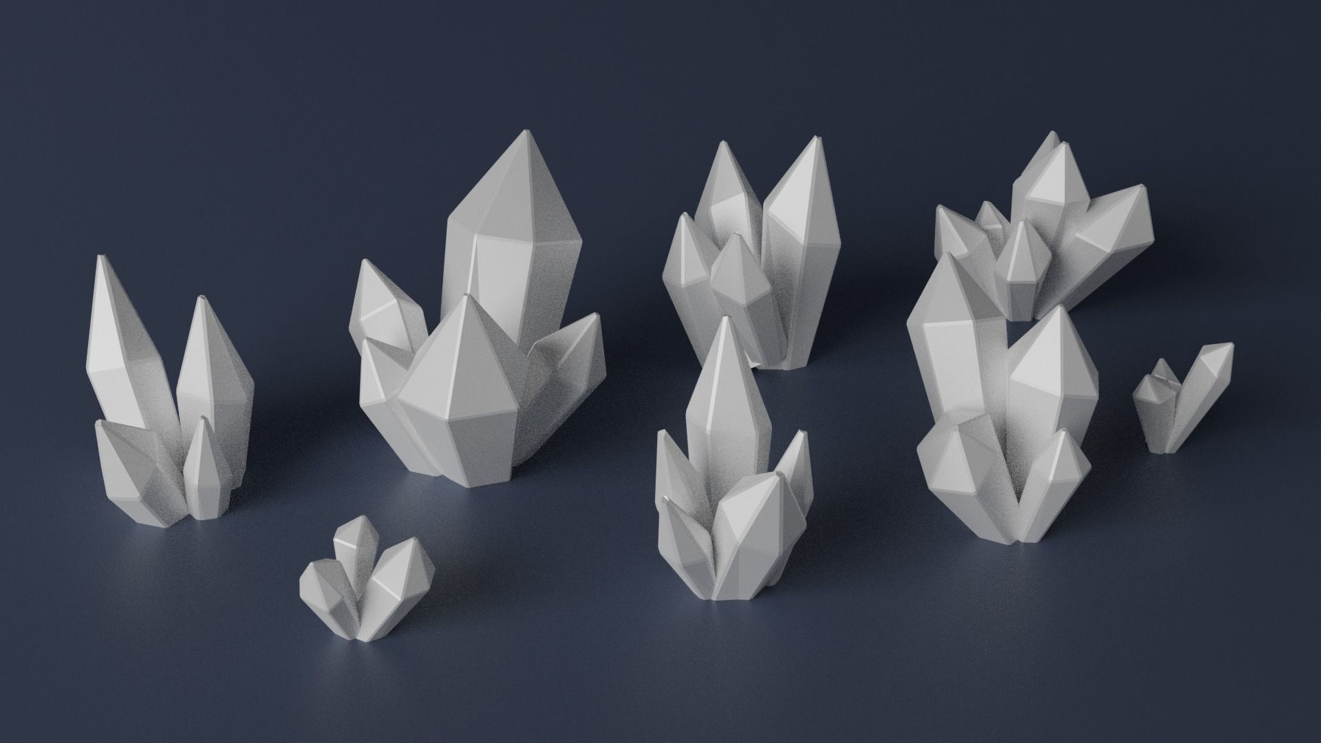 3D model White Crystal Collection VR / AR / low-poly | CGTrader