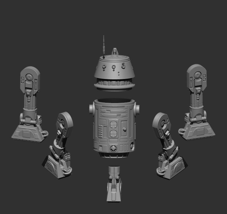 R5 D4 Red 3D model 3D printable | CGTrader