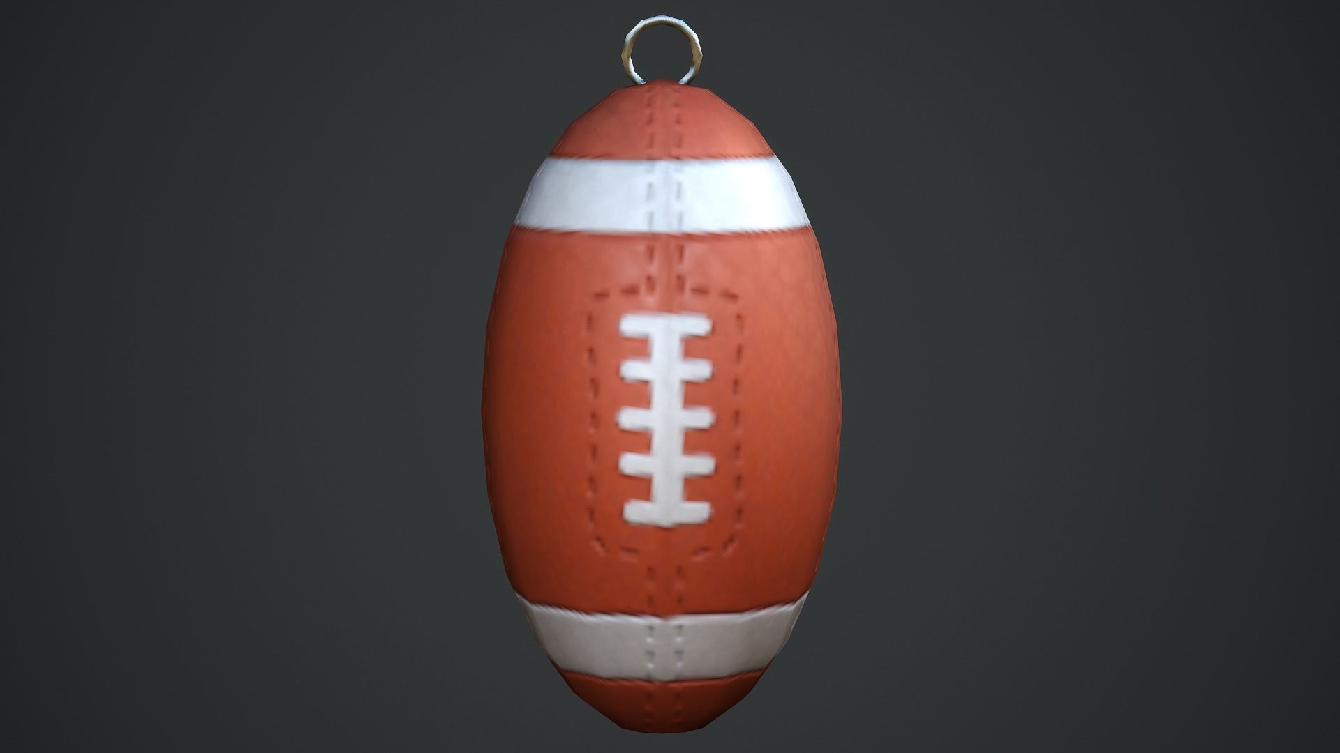 3D model Rugby Ball Weapon Charm - Low Poly Game Ready VR / AR / low ...