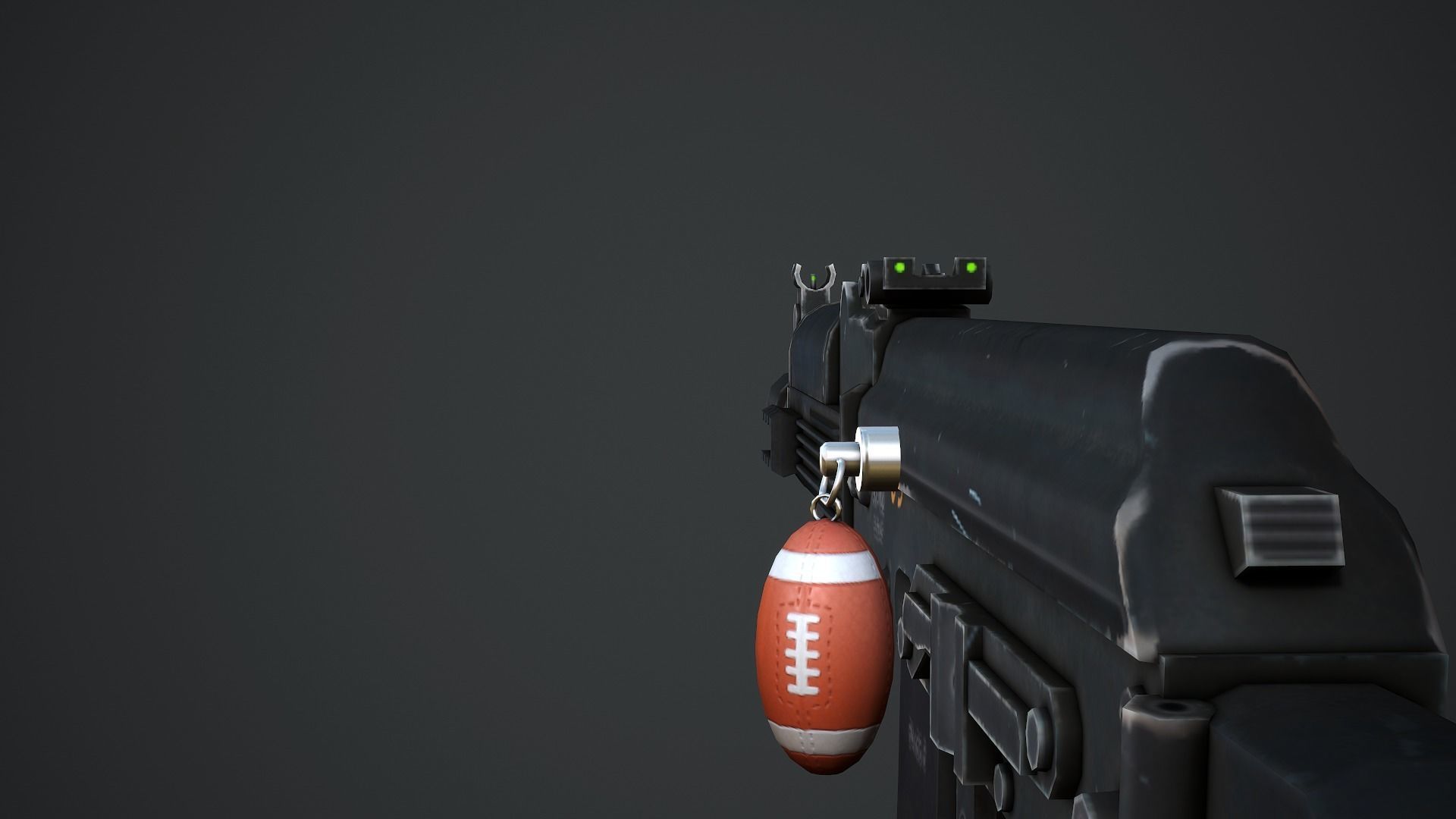 3D model Rugby Ball Weapon Charm - Low Poly Game Ready VR / AR / low ...