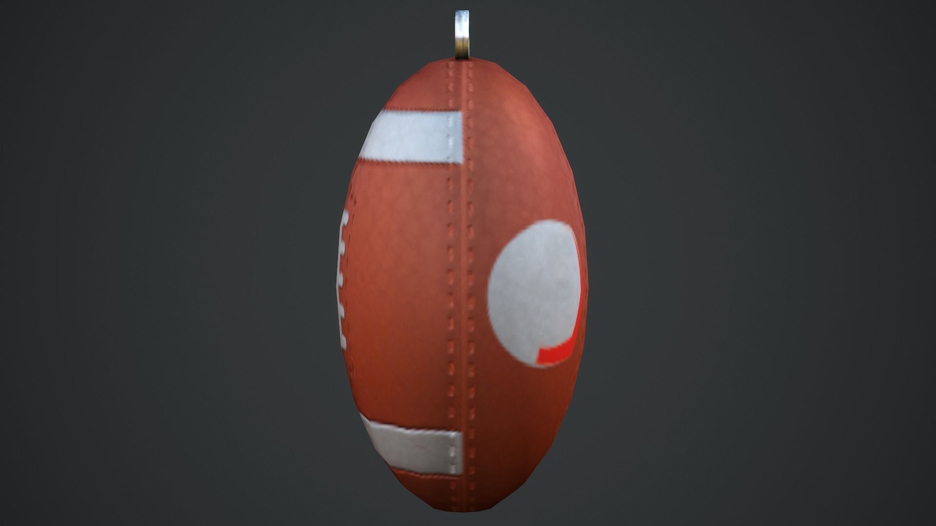 3D model Rugby Ball Weapon Charm - Low Poly Game Ready VR / AR / low ...
