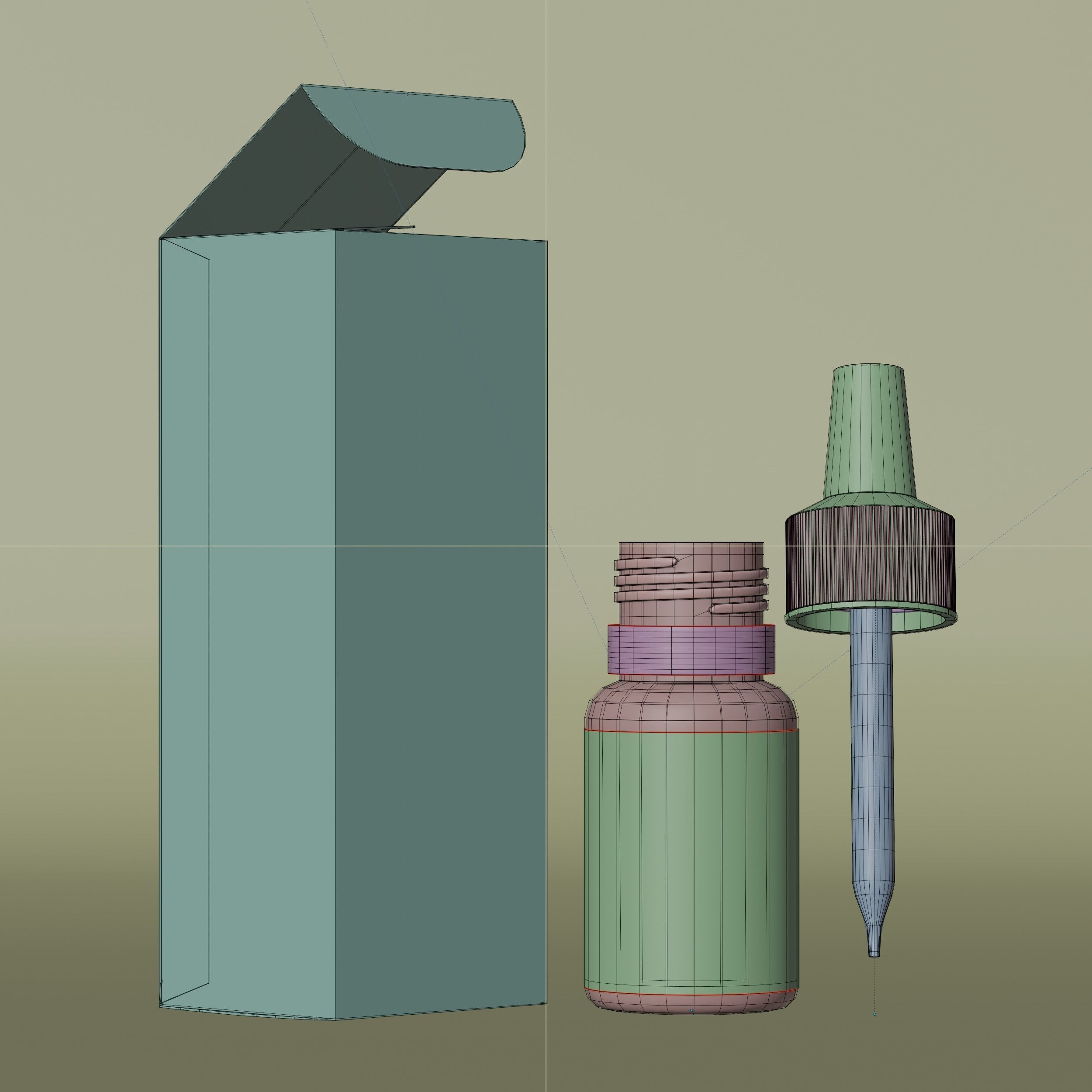 3D model Dropper Bottle Mockup 25 VR / AR / low-poly | CGTrader