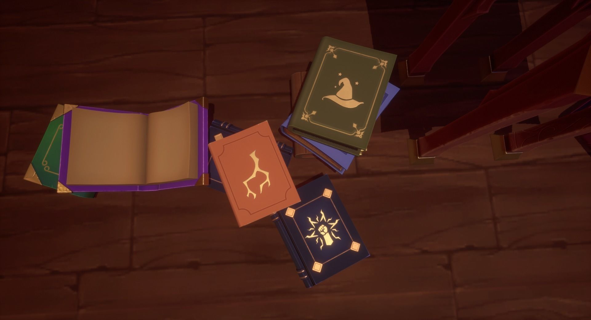 3D model Stylized Magic Books VR / AR / low-poly | CGTrader
