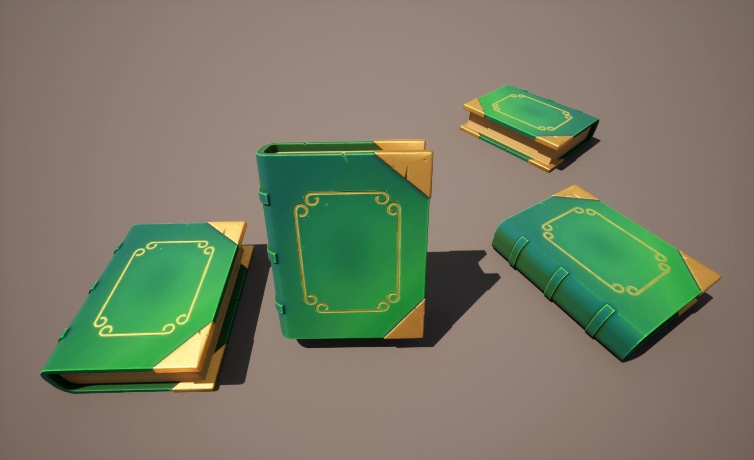 3D model Stylized Magic Books VR / AR / low-poly | CGTrader