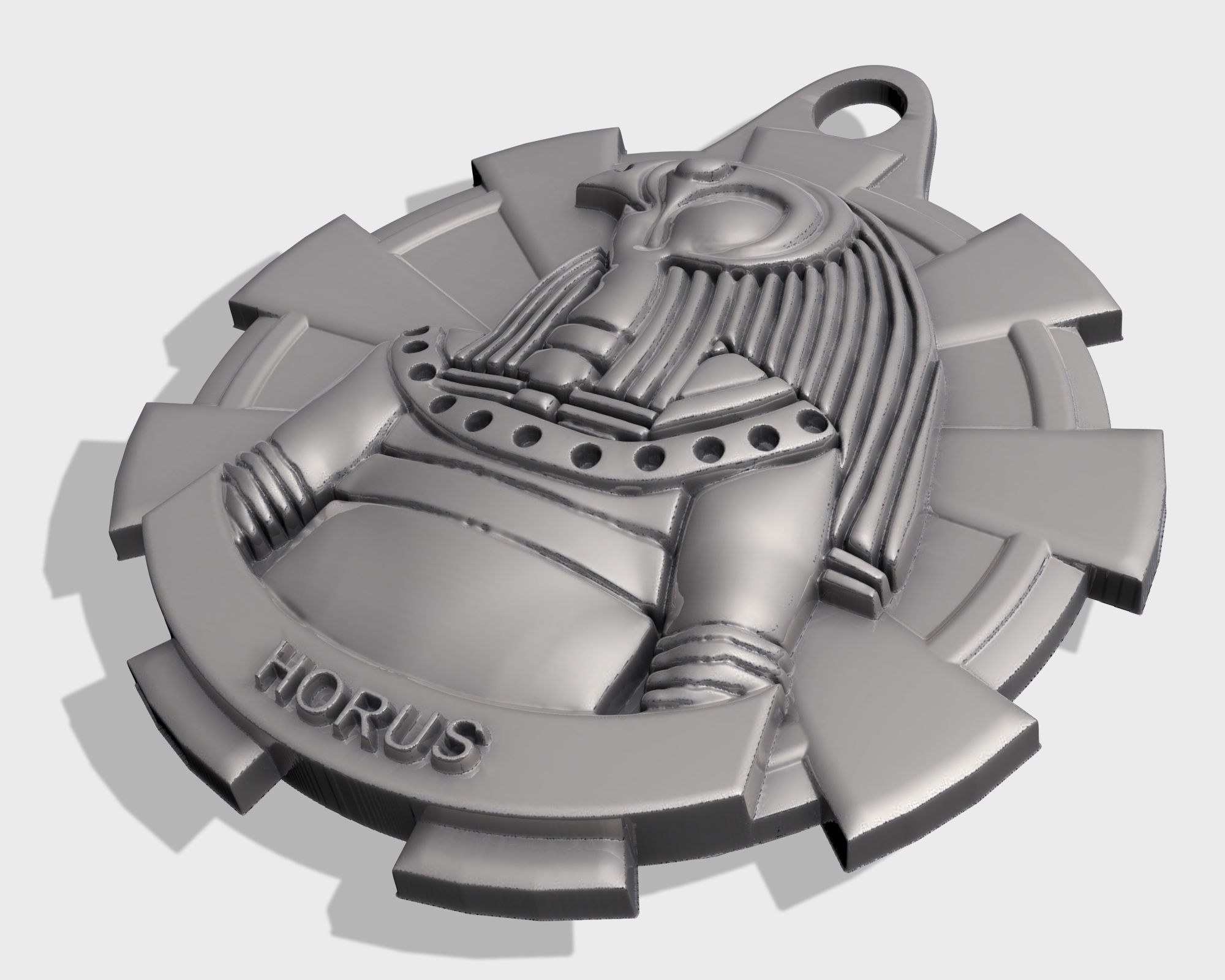 ANCIENT EGYPTIAN KING HORUS PENDANT B01 3D model 3D printable | CGTrader