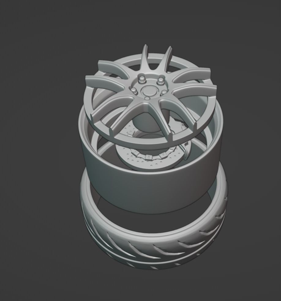 WORK CR2P scalable and printable rims 3D model 3D printable | CGTrader