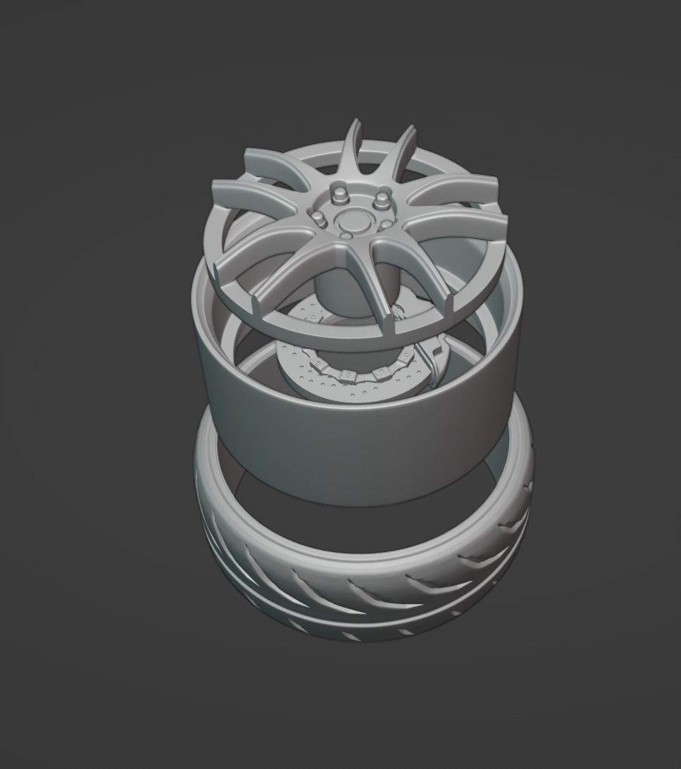 WORK CR2P scalable and printable rims 3D model 3D printable | CGTrader
