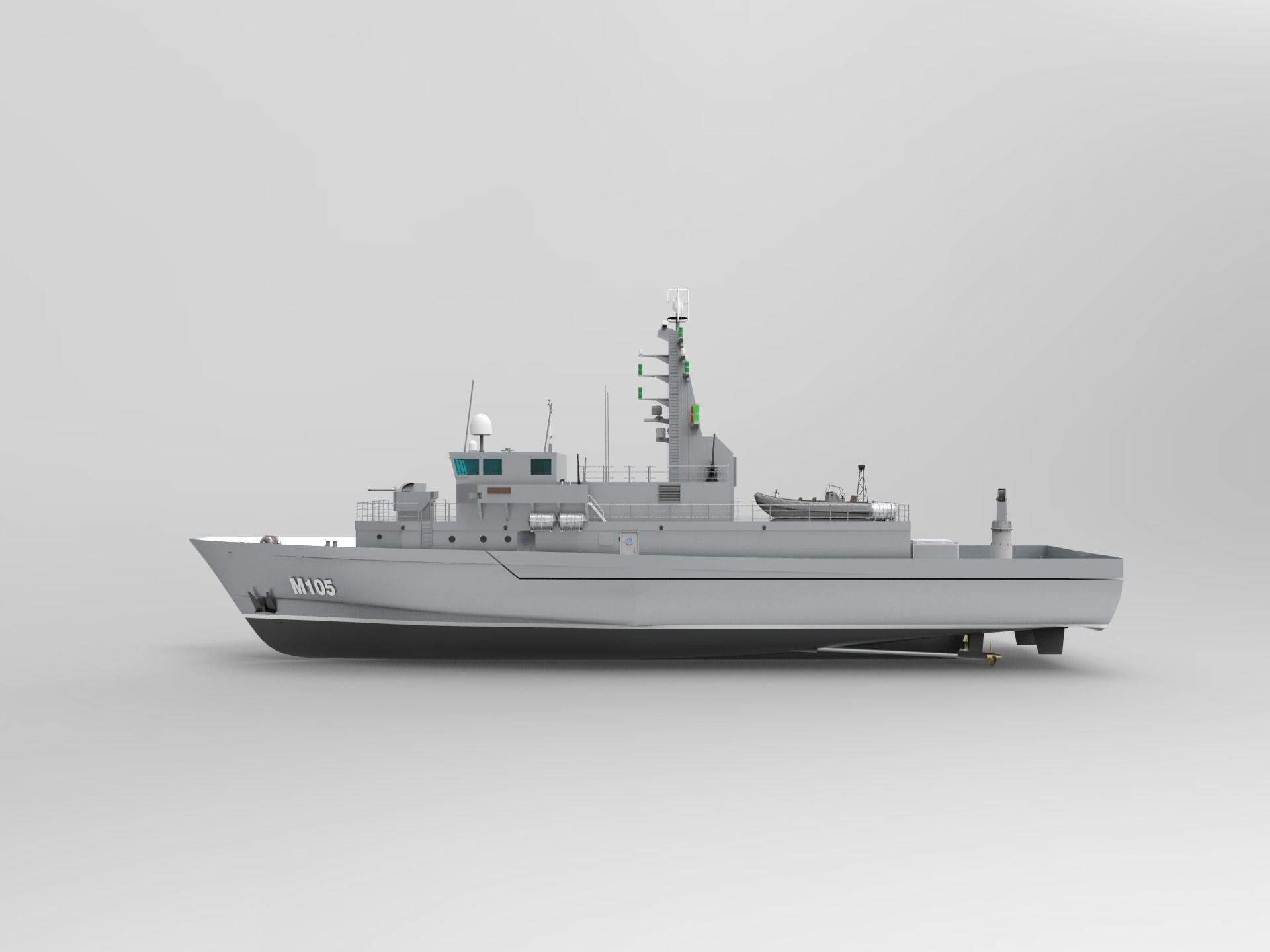 Bedok-class mine countermeasures vessel 3D model | CGTrader