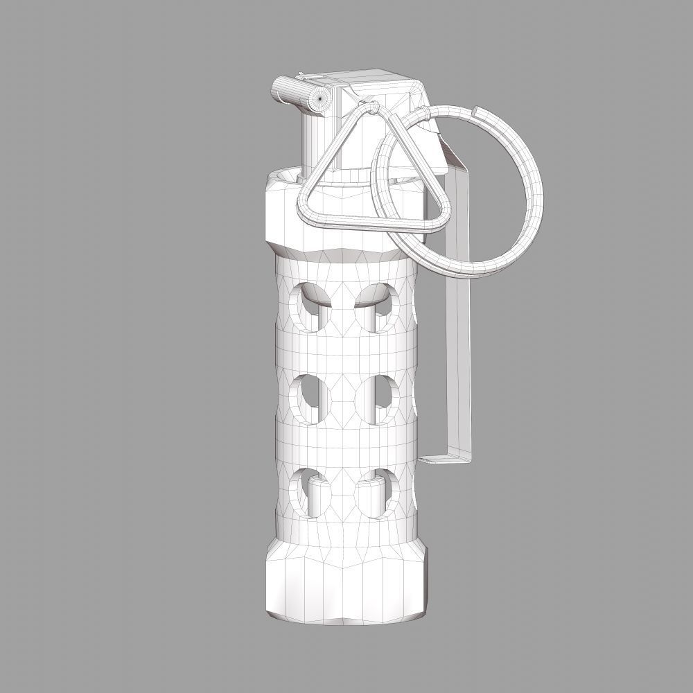 3D model Flashbang fire extinguisher grenade VR / AR / low-poly | CGTrader