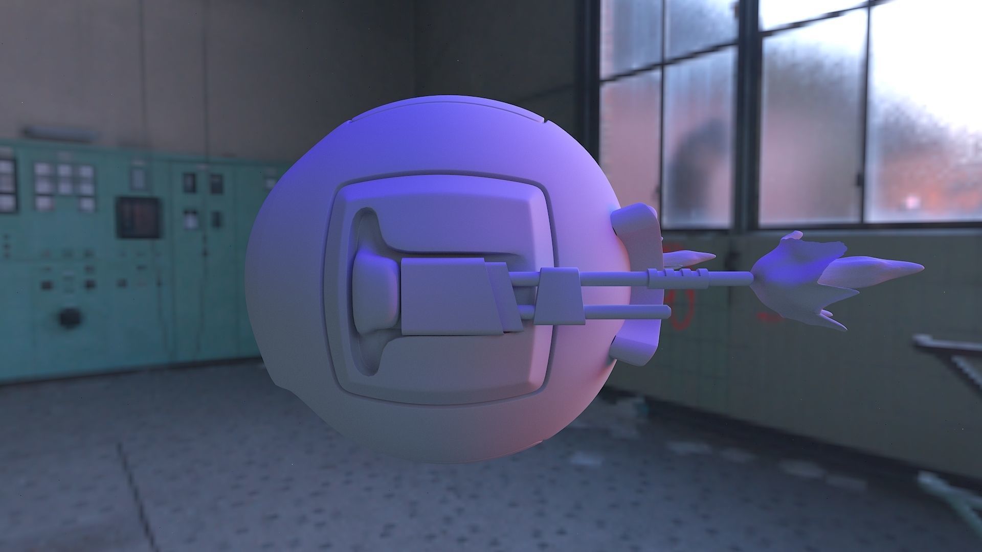 Scifi drone with gun shooting 3D model | CGTrader