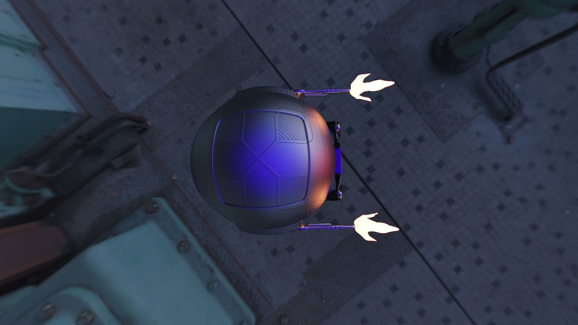 Scifi drone with gun shooting 3D model | CGTrader