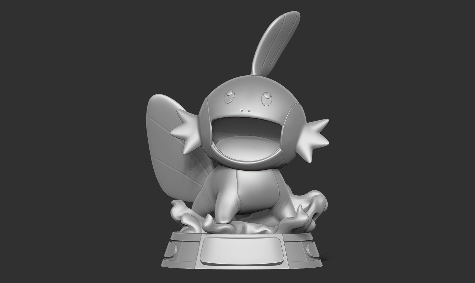Shiny Mudkip Pokemon Fanart Free 3d Model 3d Printable Cgtrader