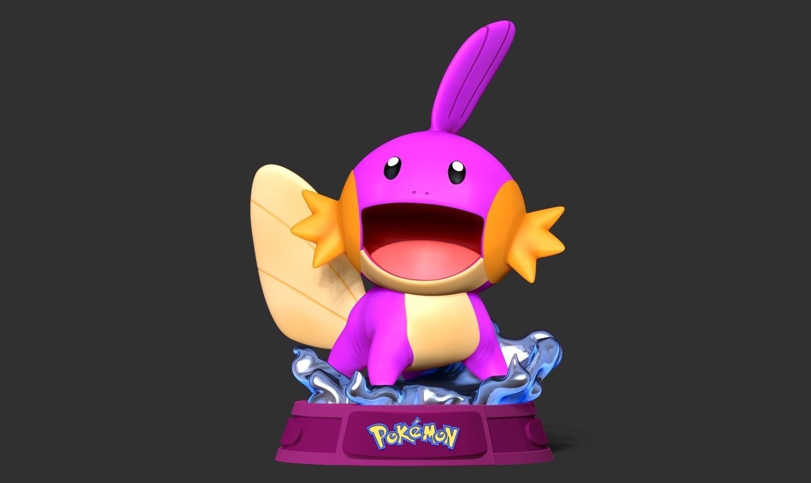 Shiny Mudkip Pokemon Fanart Free 3d Model 3d Printable Cgtrader