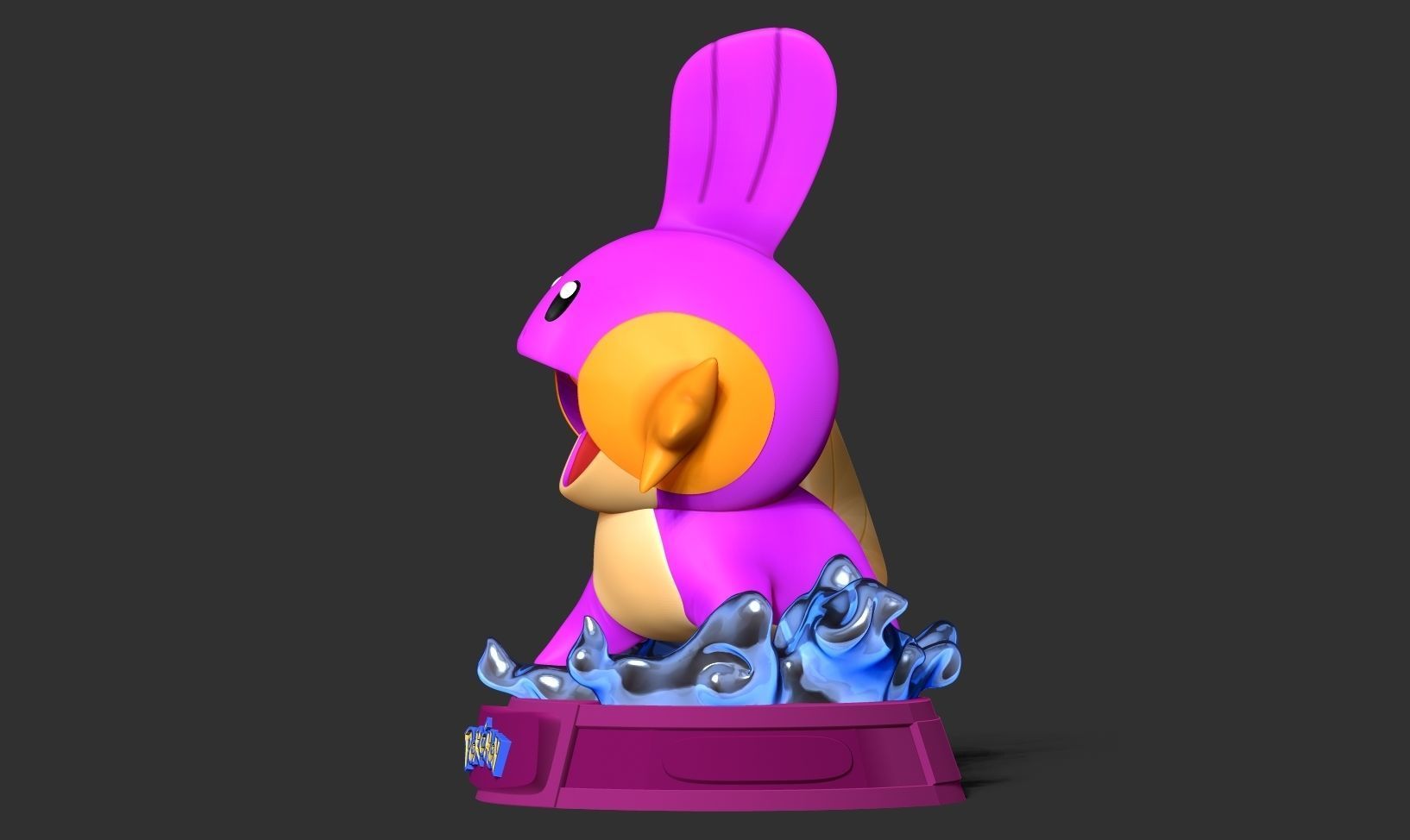 Shiny Mudkip Pokemon Fanart Free 3d Model 3d Printable Cgtrader