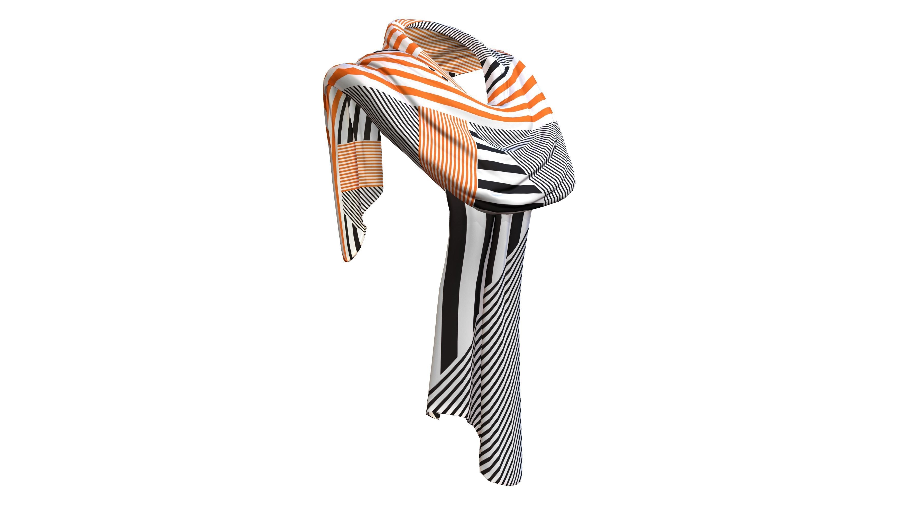 3D model Wrapped Around Neck Shawl VR / AR / low-poly | CGTrader