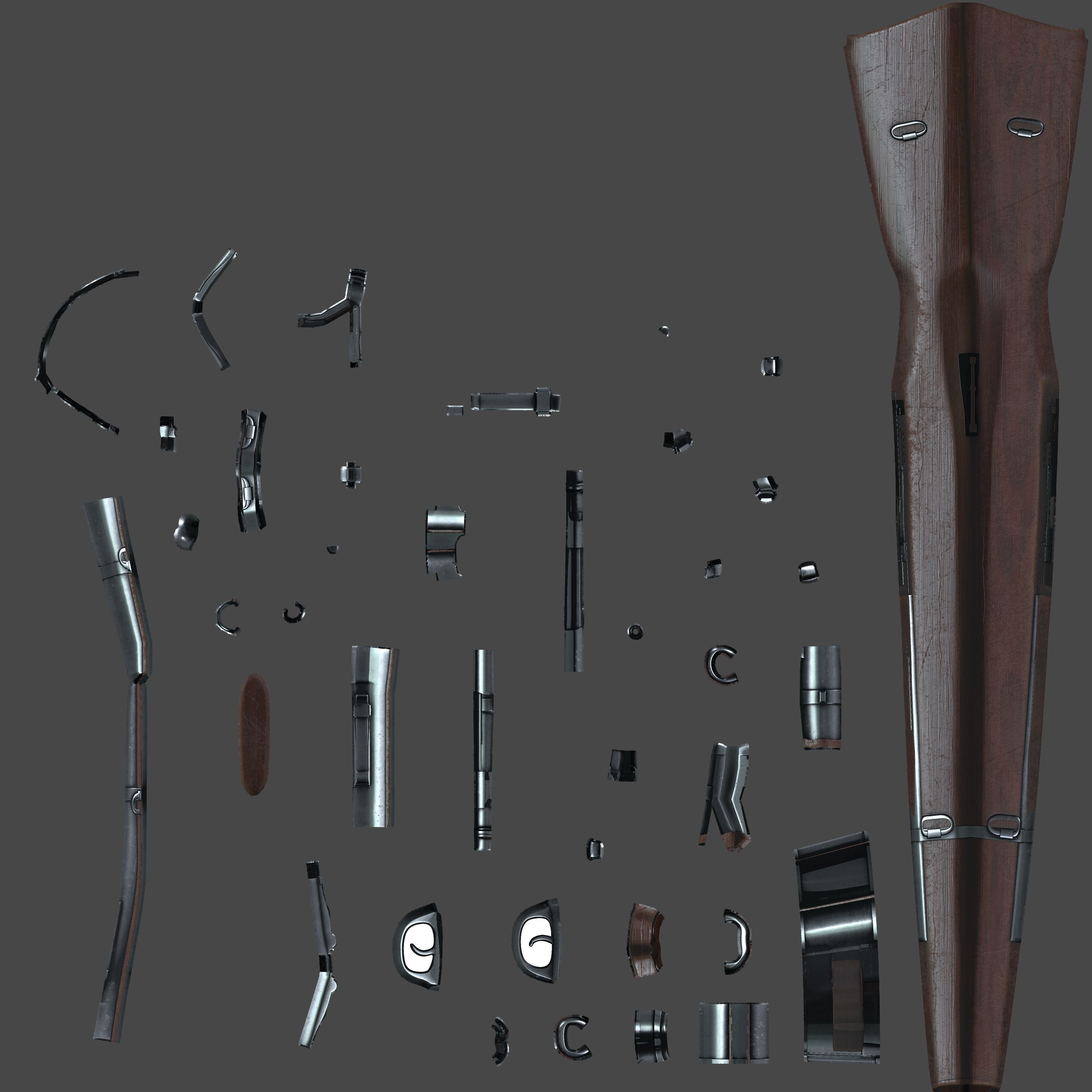 3D model Futuristic Riffle VR / AR / low-poly | CGTrader