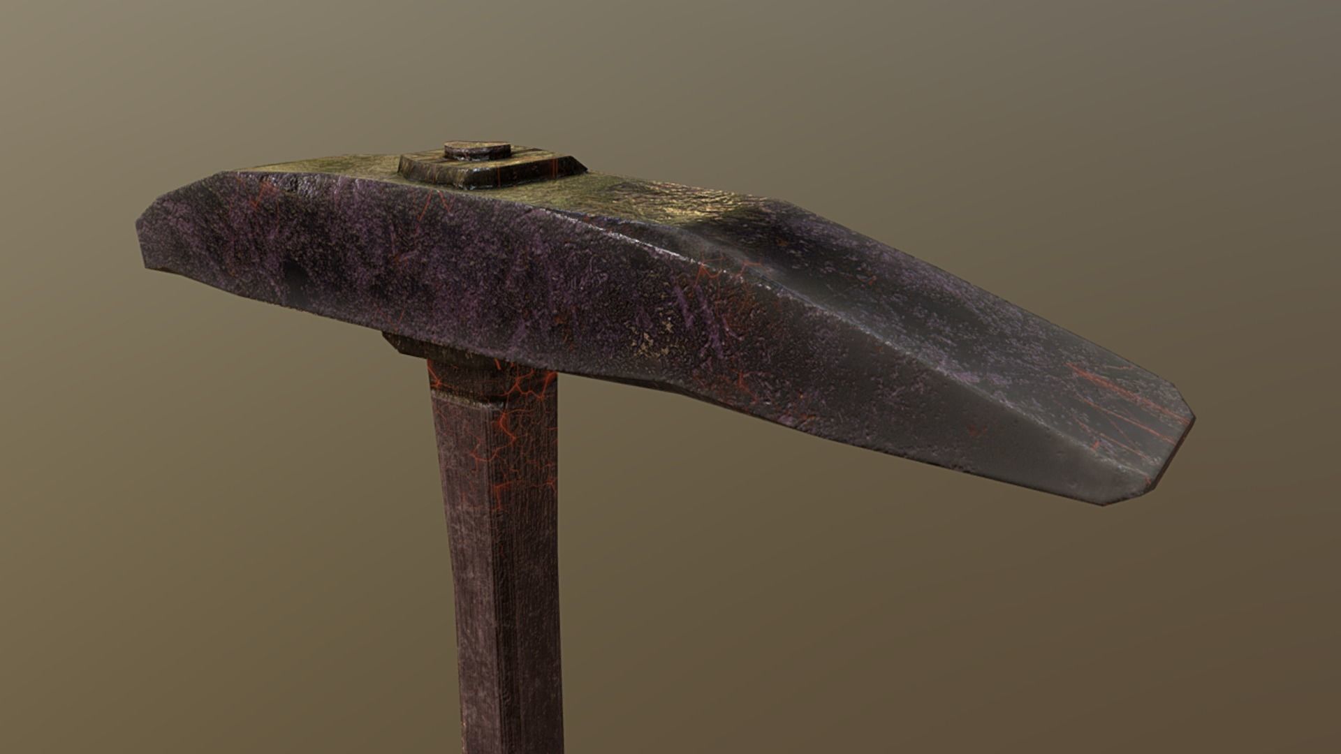 3D model Pickaxe - Obsidian VR / AR / low-poly | CGTrader