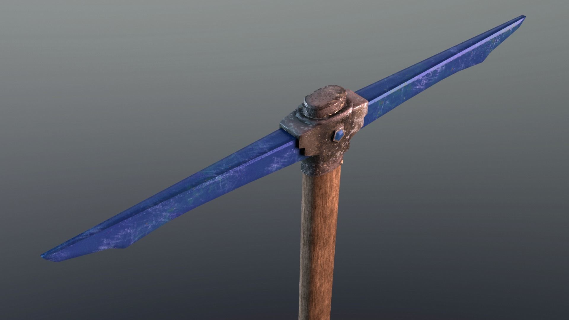3D model Pickaxe - Sapphire VR / AR / low-poly | CGTrader