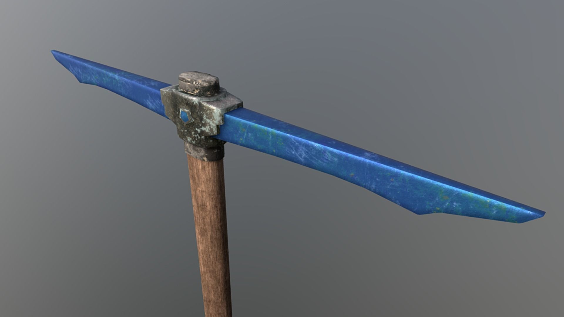 3D model Pickaxe - Sapphire VR / AR / low-poly | CGTrader