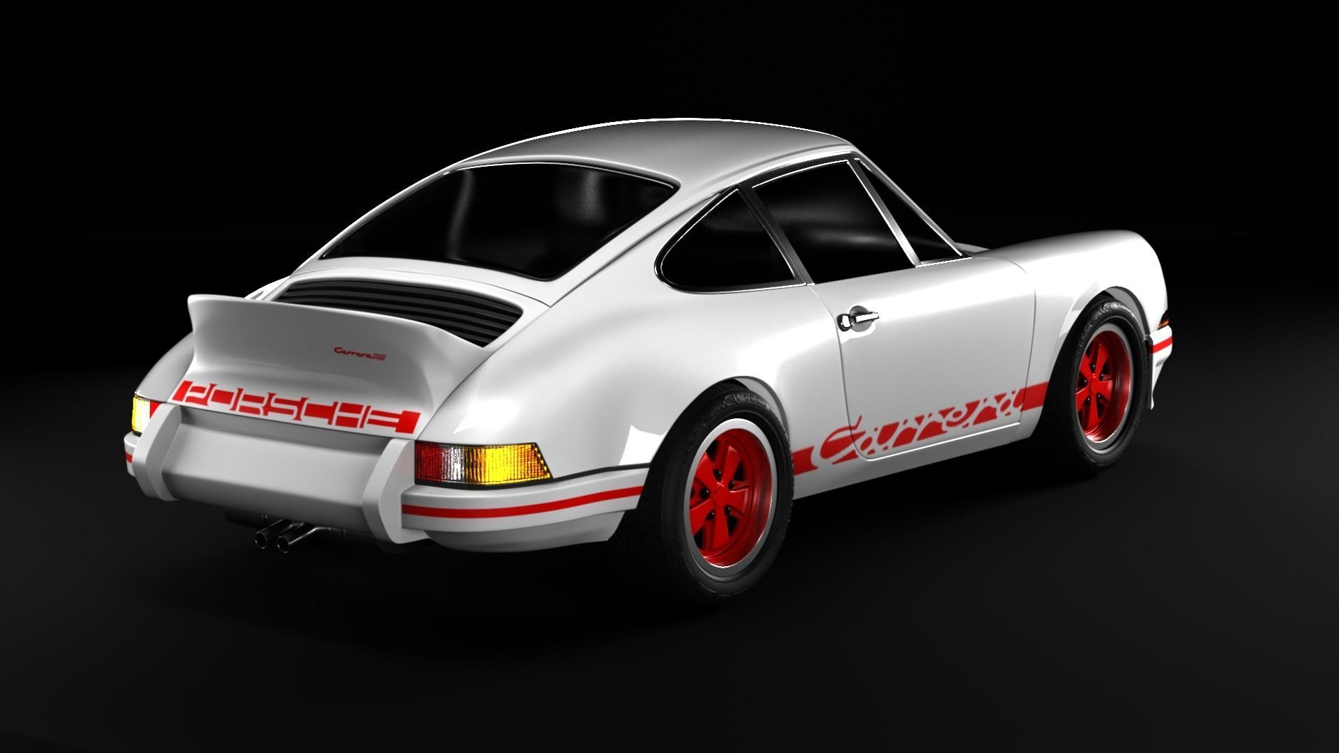 Porsche 911 Carrera RS 1973 without interior 3D model | CGTrader
