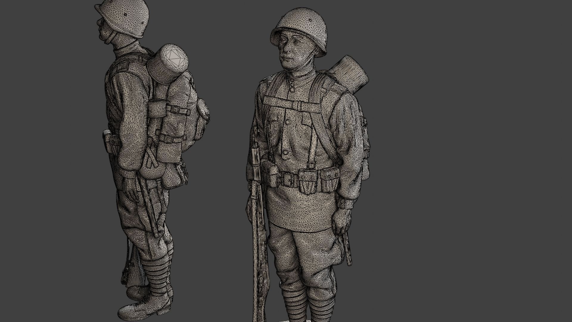 Russian soldier ww2 R1 000 free 3D model 3D printable | CGTrader