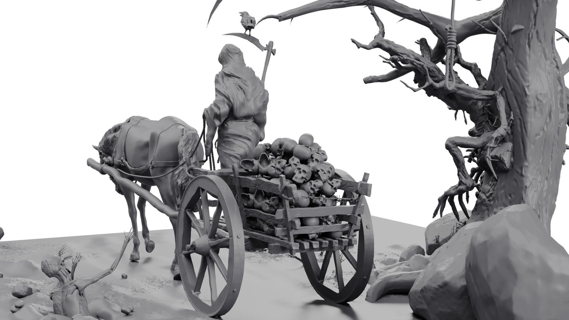 Apocalypse dead tree 3D model 3D printable | CGTrader