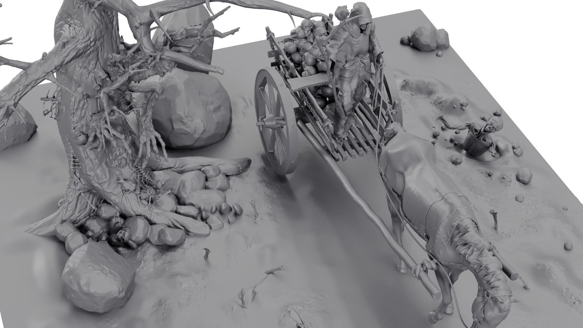 Apocalypse dead tree 3D model 3D printable | CGTrader