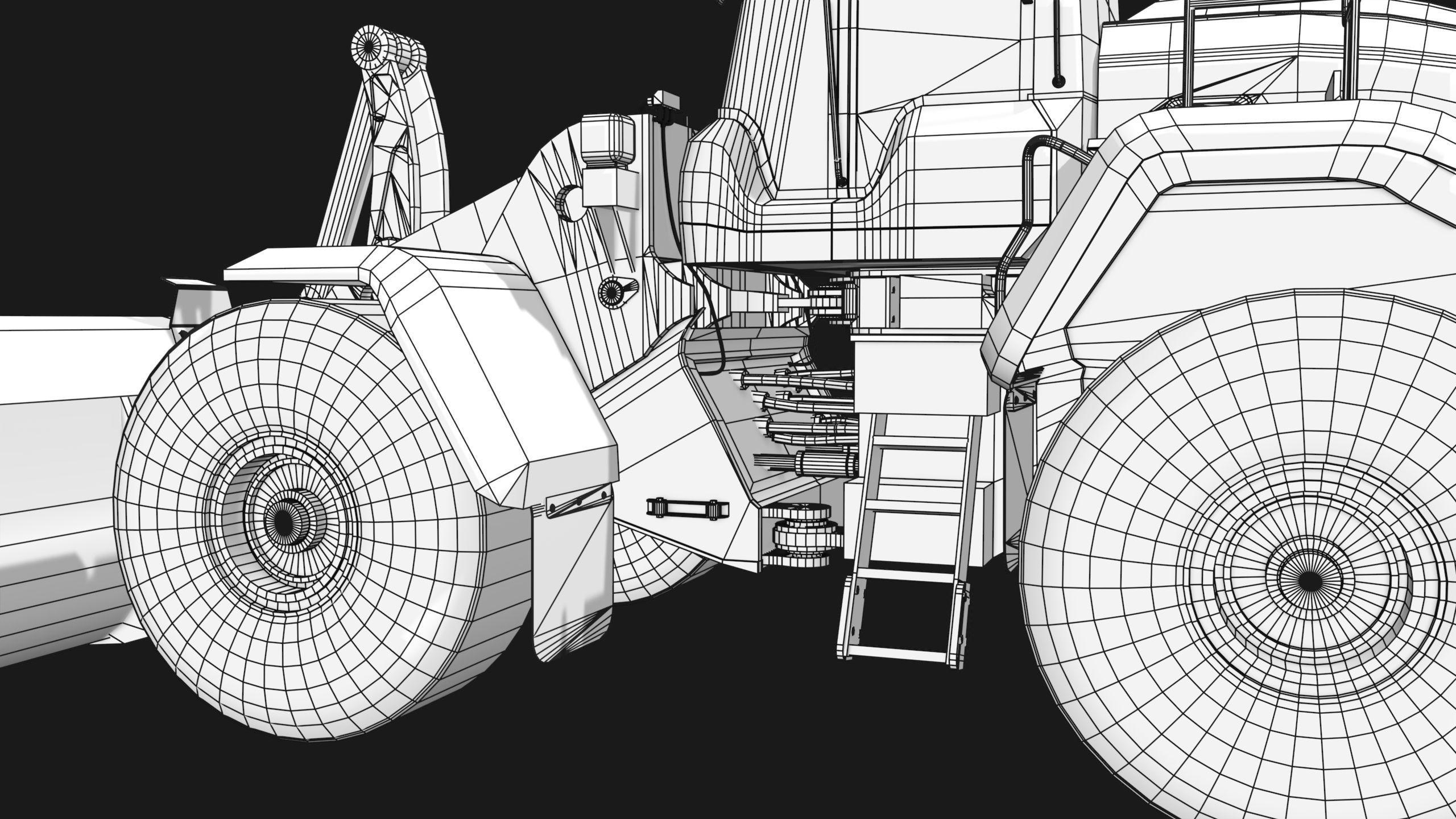 3D model Wheel Loader Mining Truck 02 All PBR Unity UE Textures VR / AR ...