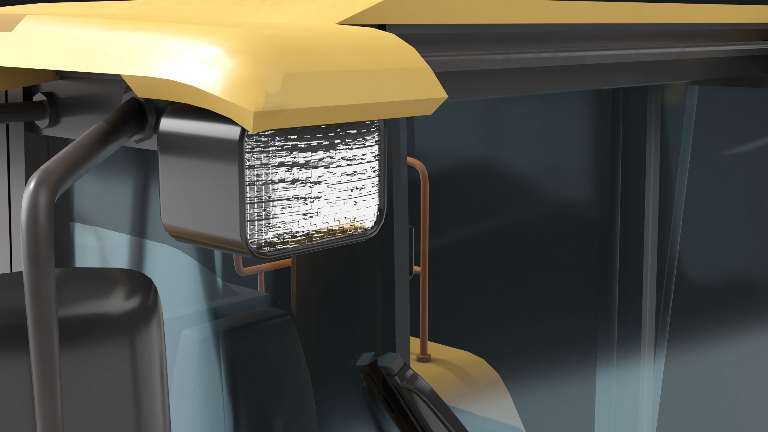 3D model Wheel Loader Mining Truck 02 All PBR Unity UE Textures VR / AR ...