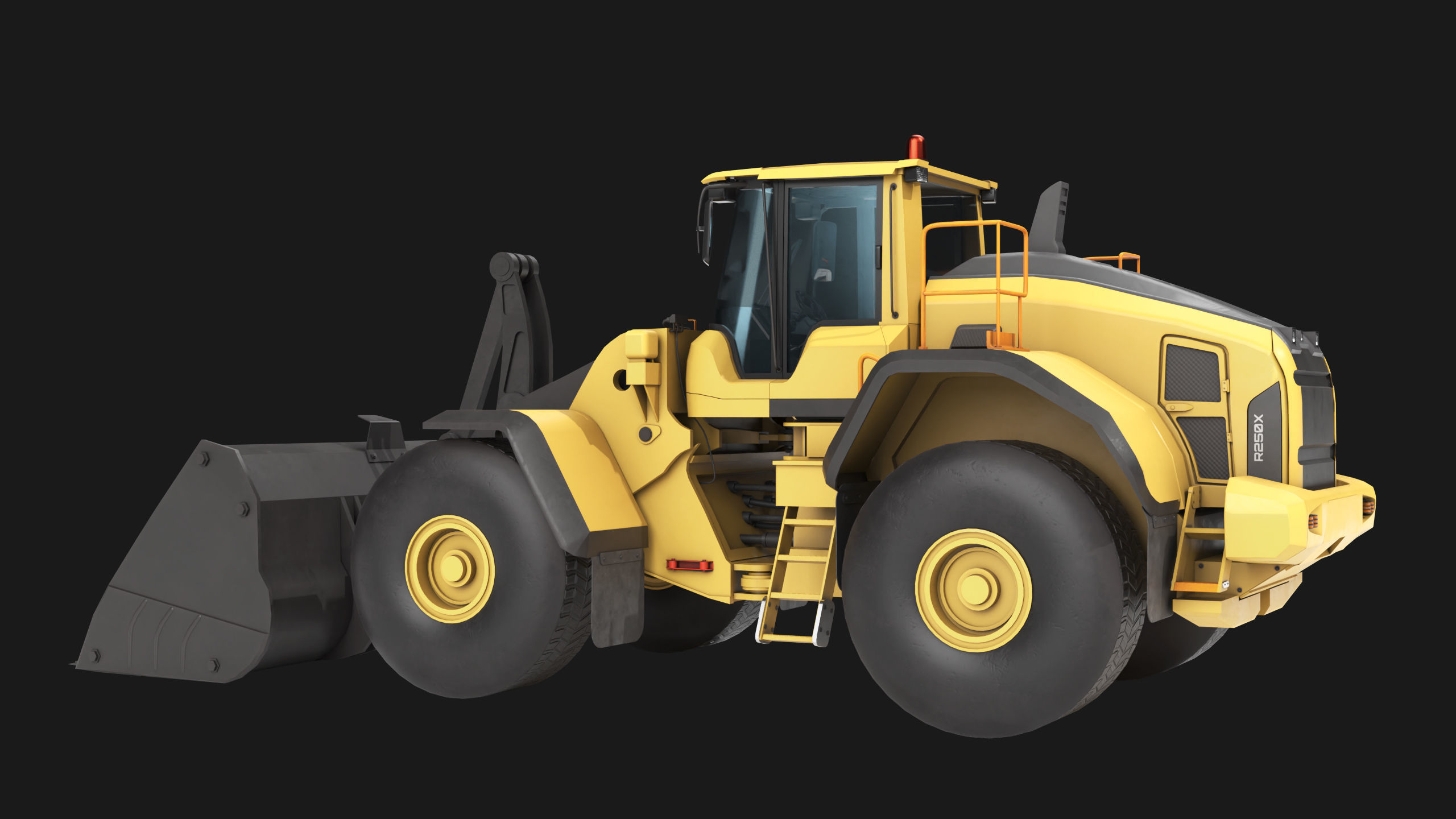 3D model Wheel Loader Mining Truck 02 All PBR Unity UE Textures VR / AR ...
