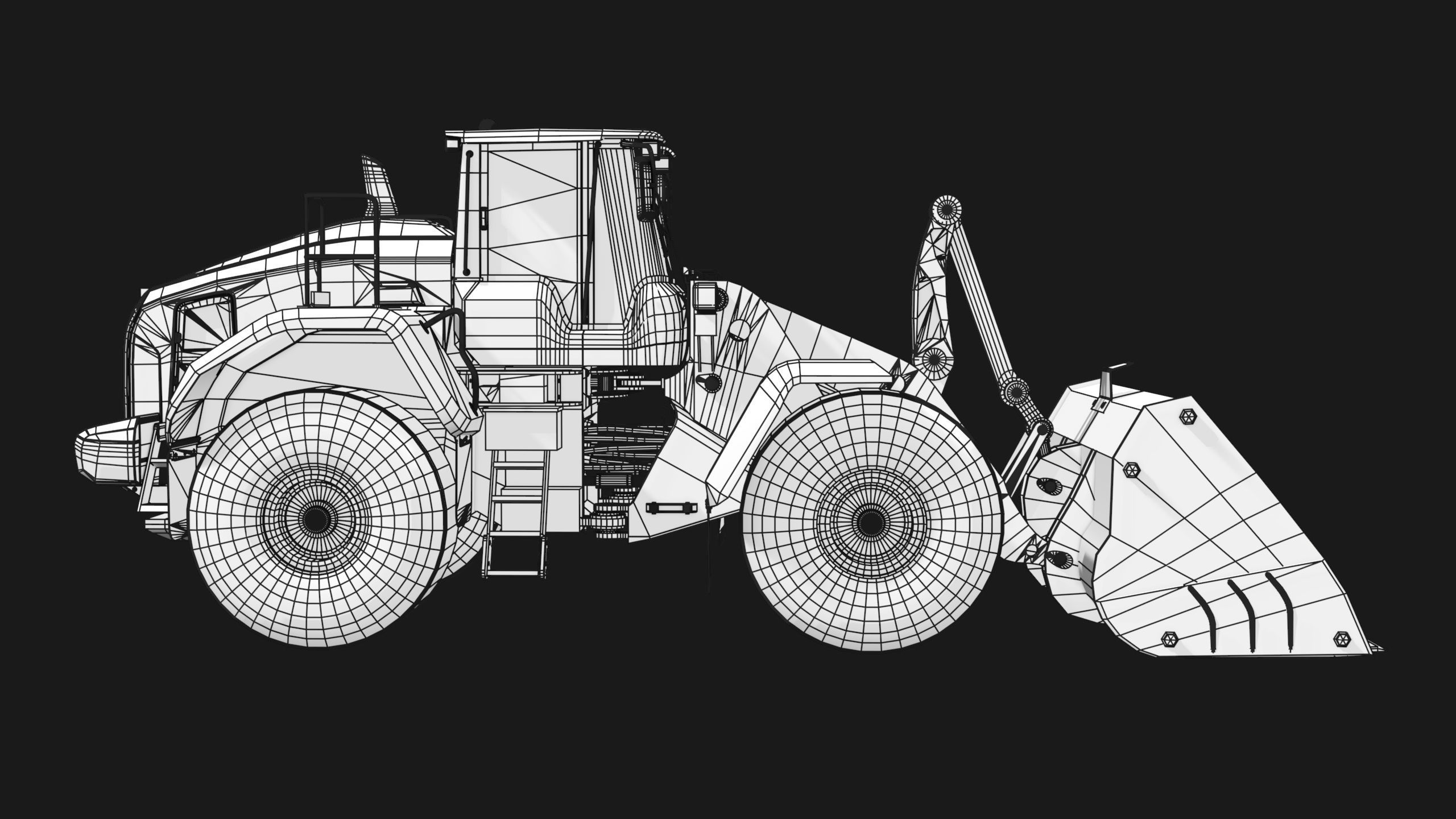 3D model Wheel Loader Mining Truck 02 All PBR Unity UE Textures VR / AR ...