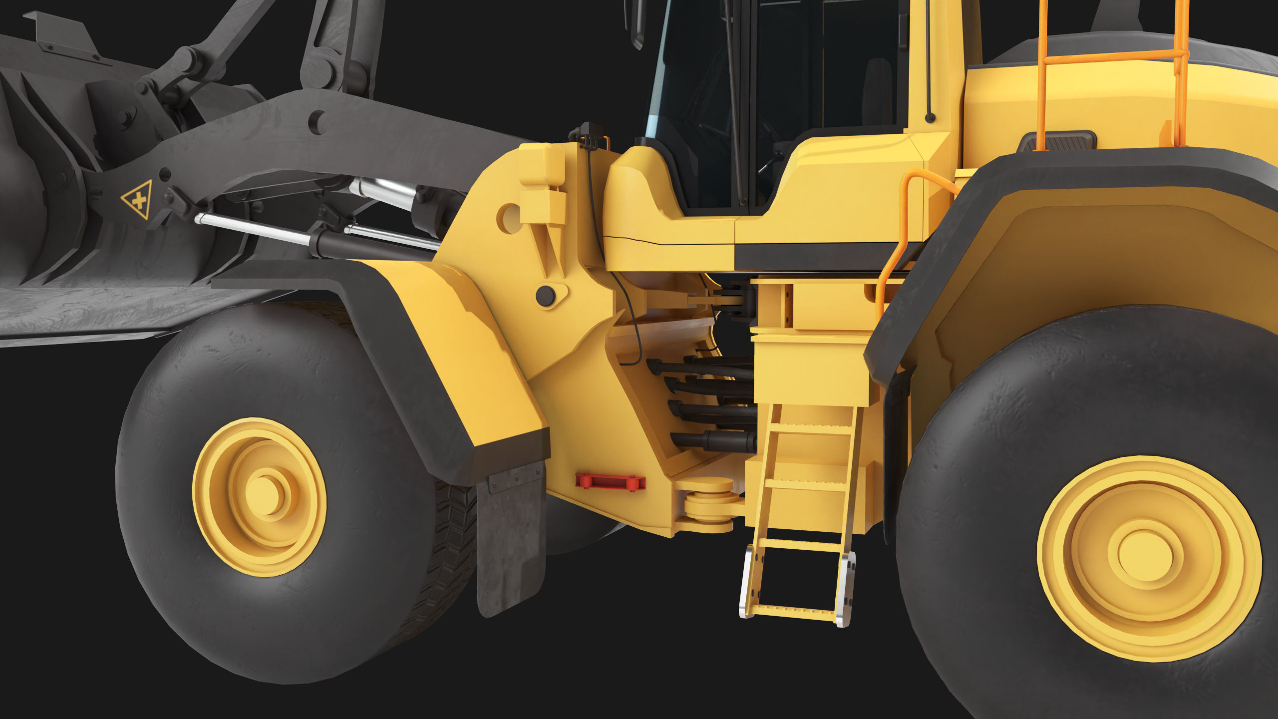 3D model Wheel Loader Mining Truck 02 All PBR Unity UE Textures VR / AR ...