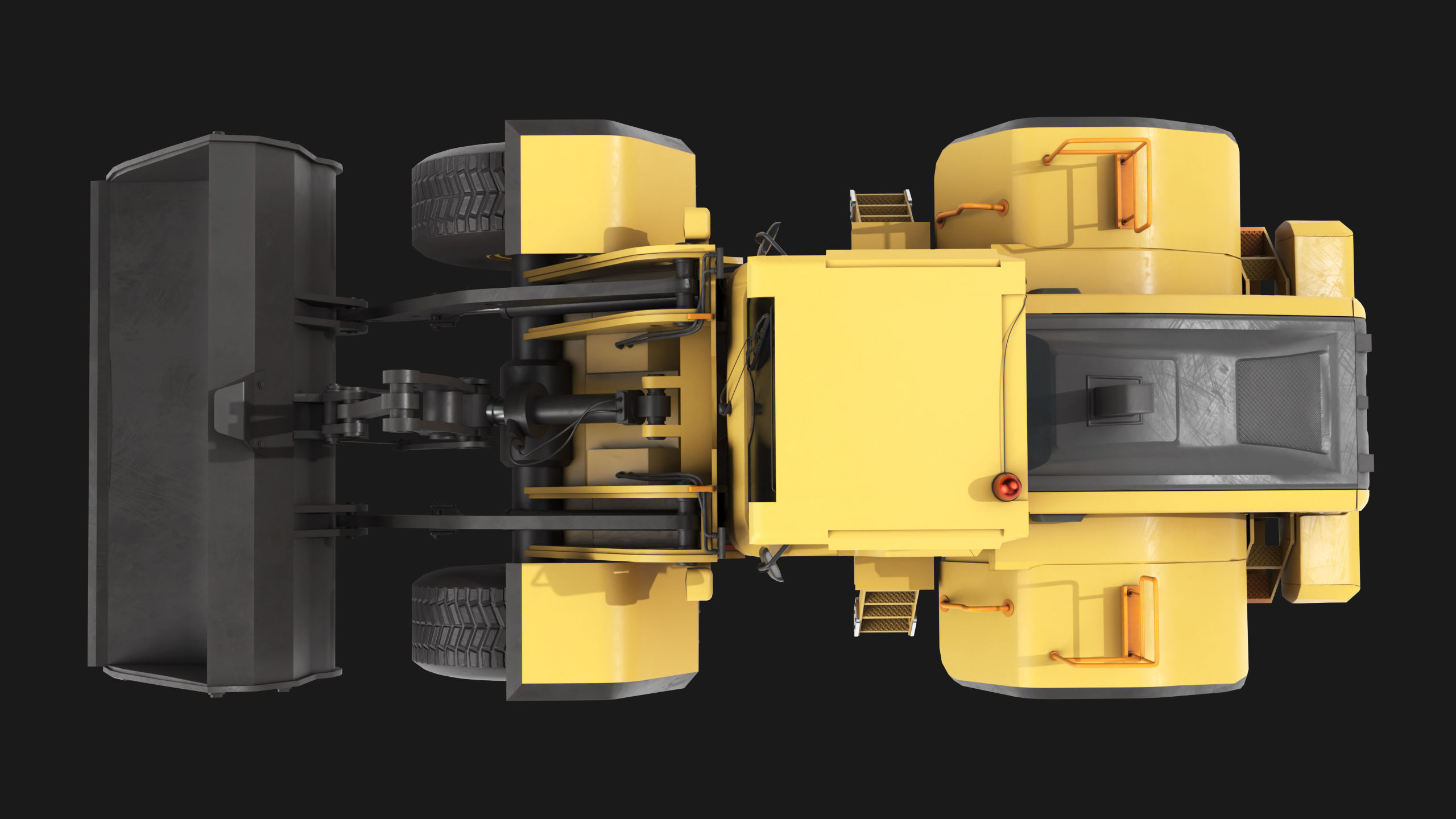 3D model Wheel Loader Mining Truck 02 All PBR Unity UE Textures VR / AR ...