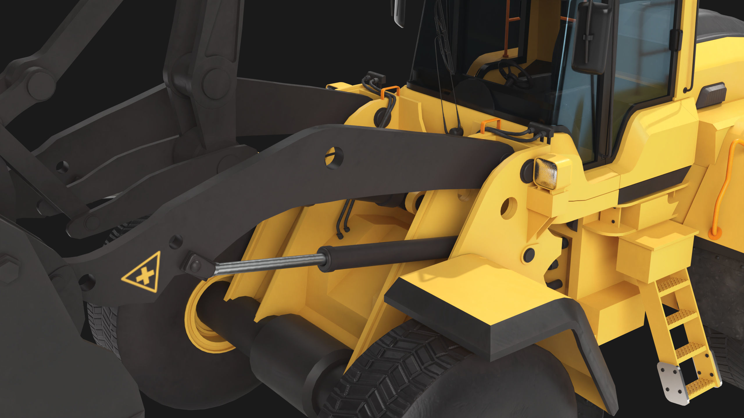 3D model Wheel Loader Mining Truck 02 All PBR Unity UE Textures VR / AR ...