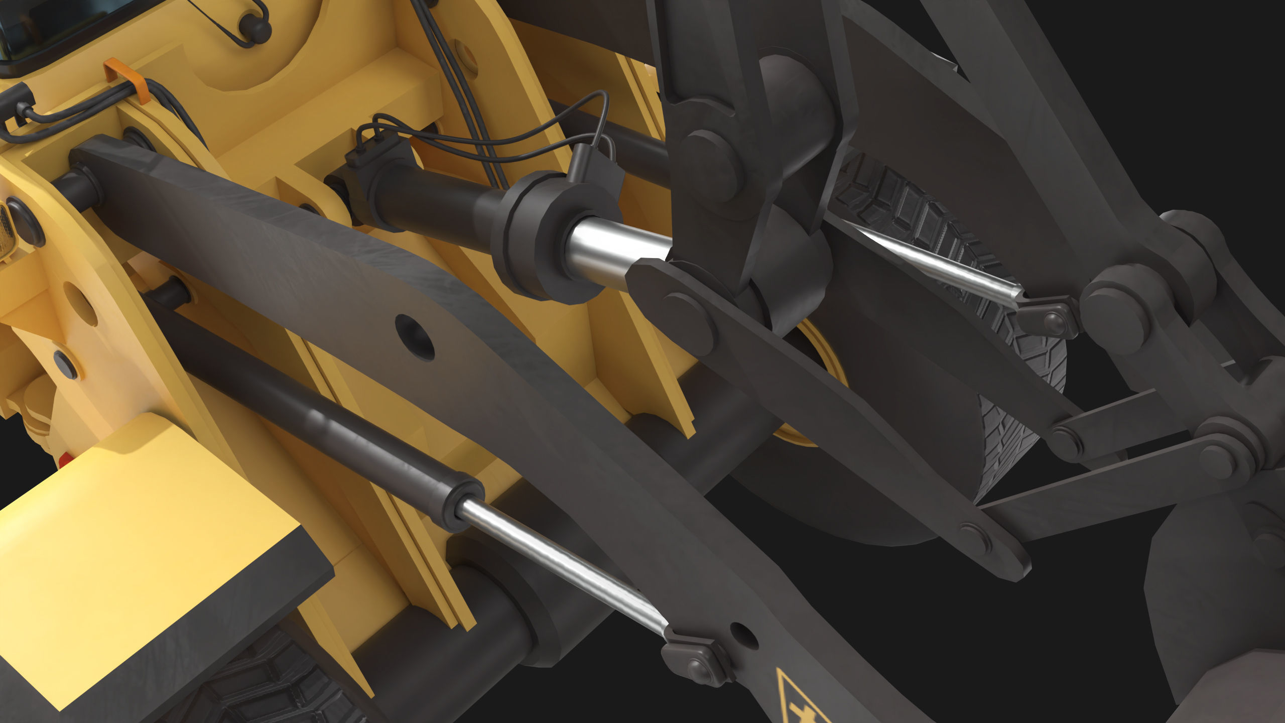 3D model Wheel Loader Mining Truck 02 All PBR Unity UE Textures VR / AR ...