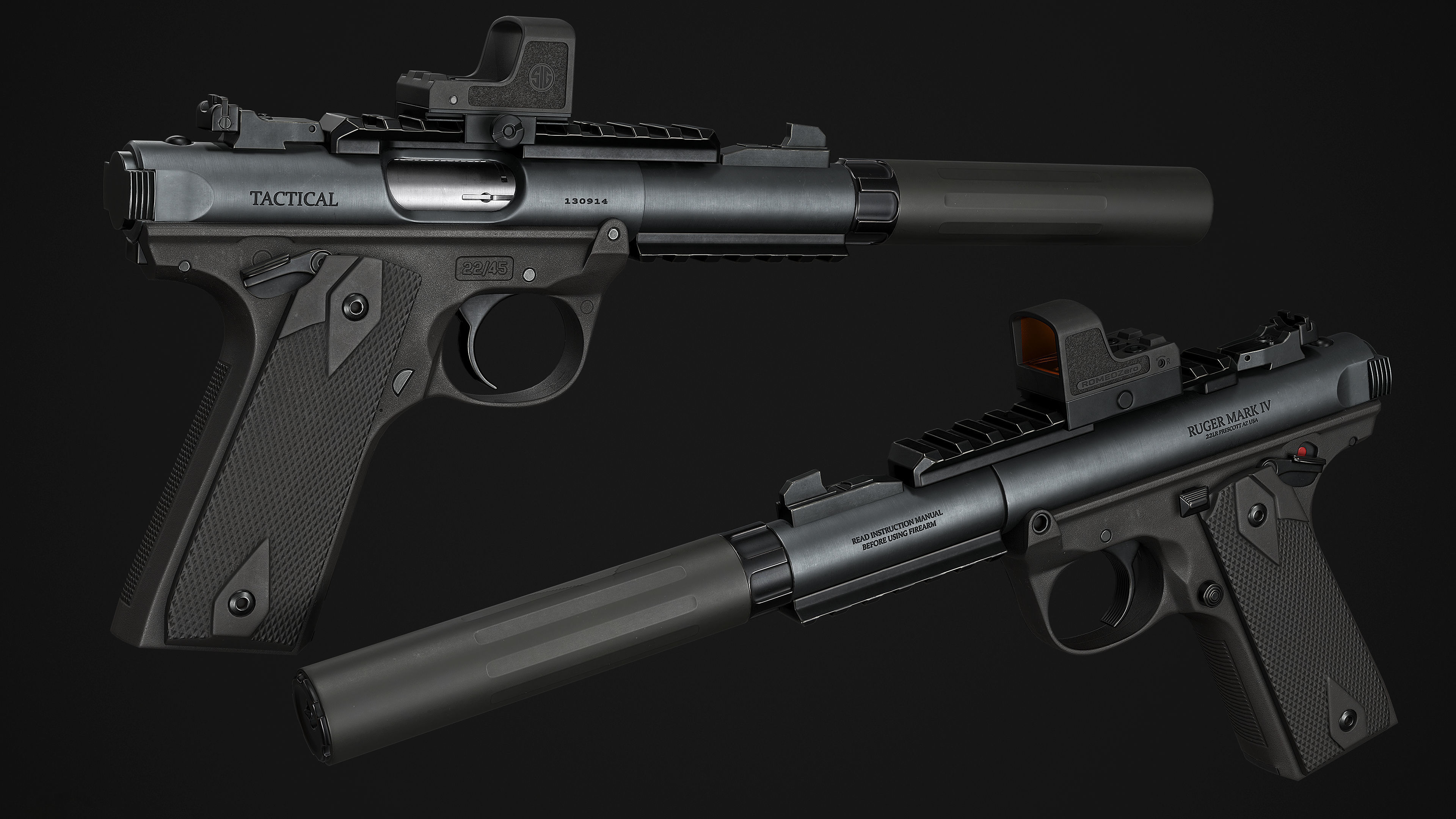 3D model Ruger Mark IV Tactical VR / AR / low-poly | CGTrader