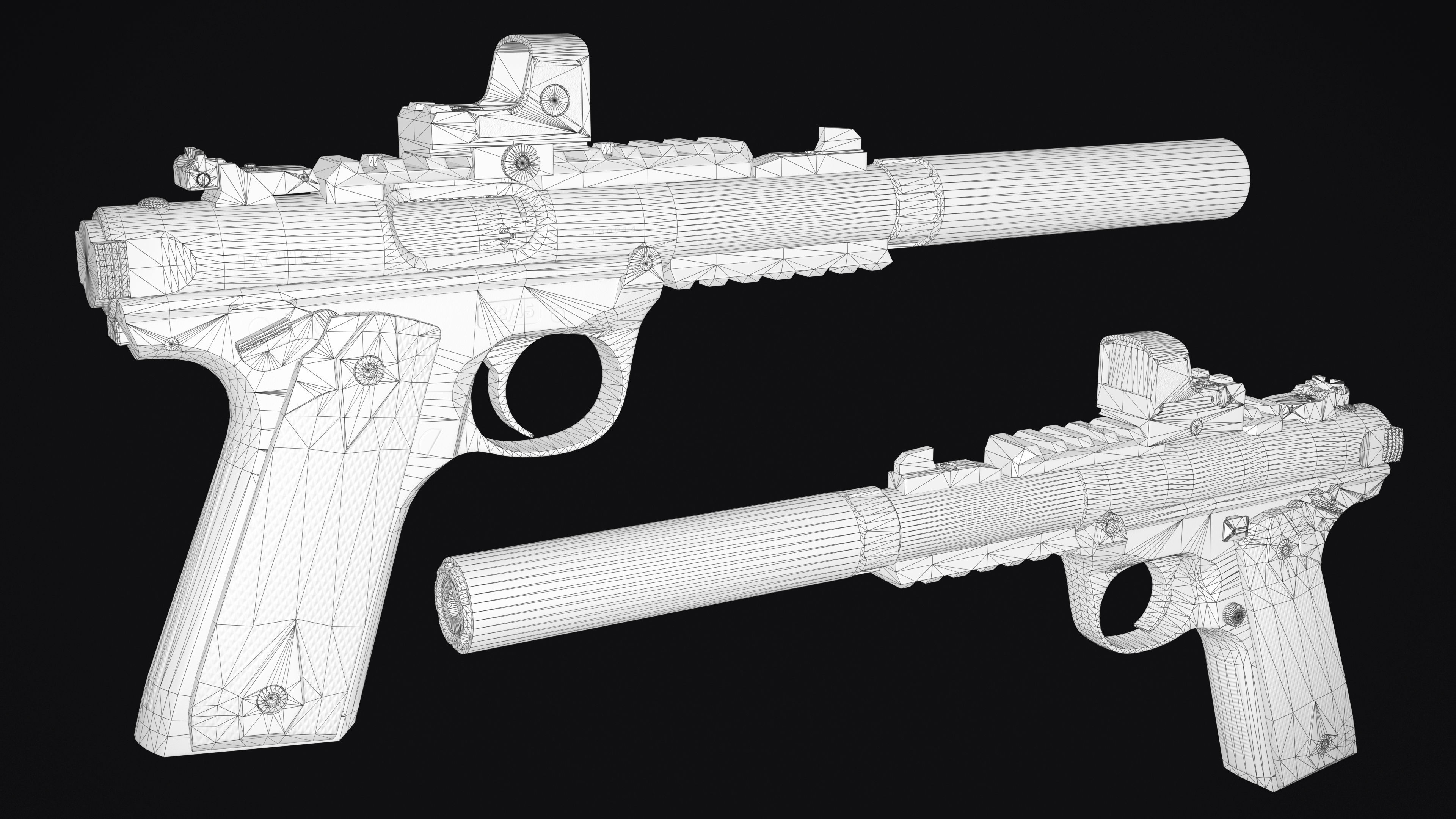 3D model Ruger Mark IV Tactical VR / AR / low-poly | CGTrader