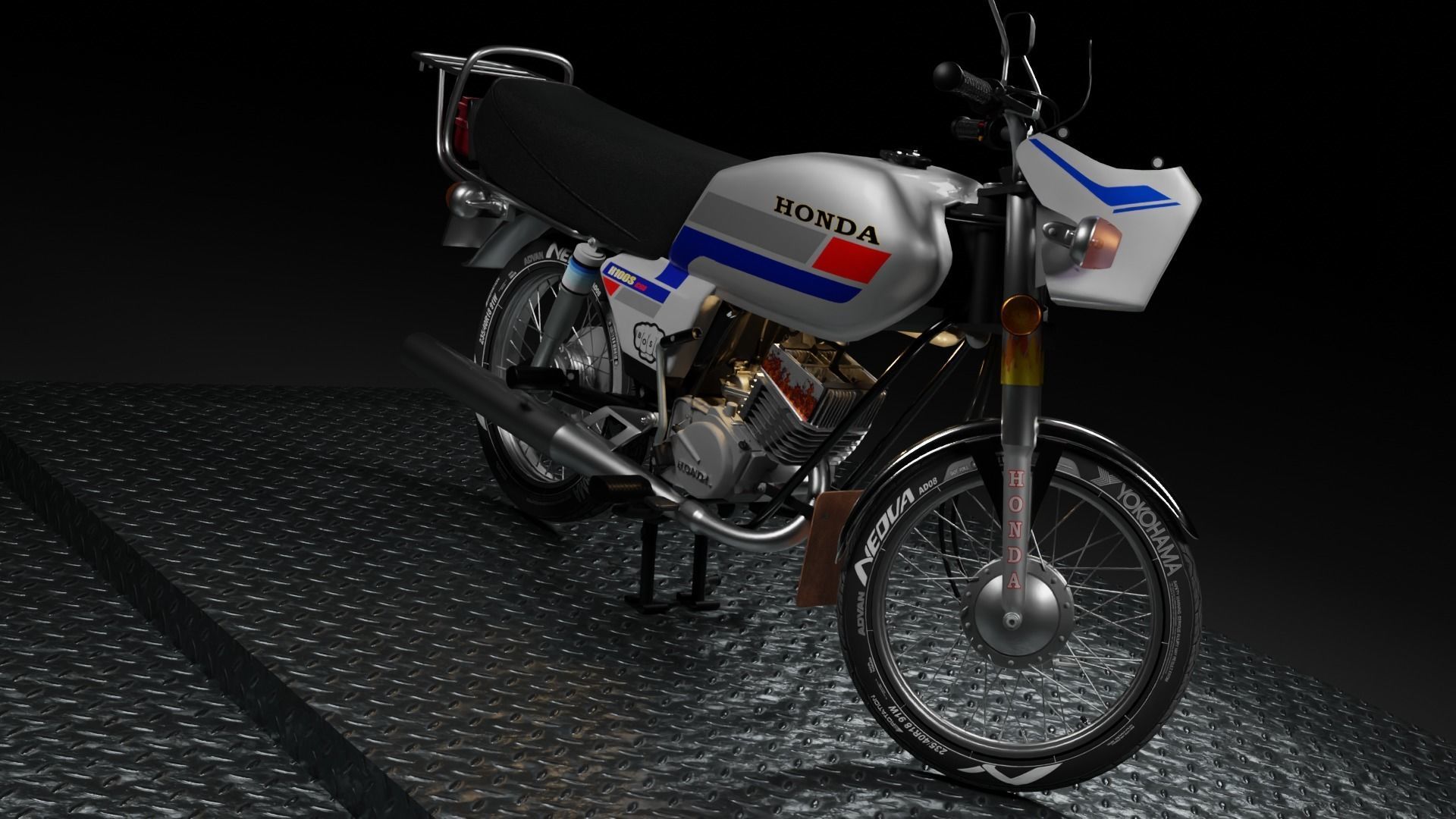 Honda H100S CDI 3D model animated | CGTrader