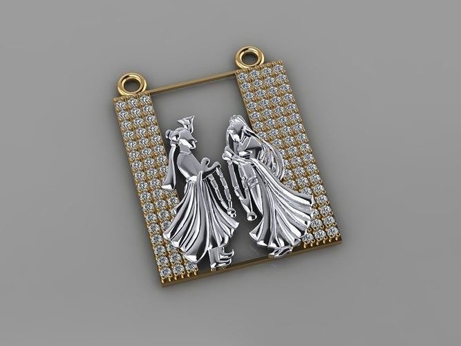 Marriage locket 3D model | CGTrader