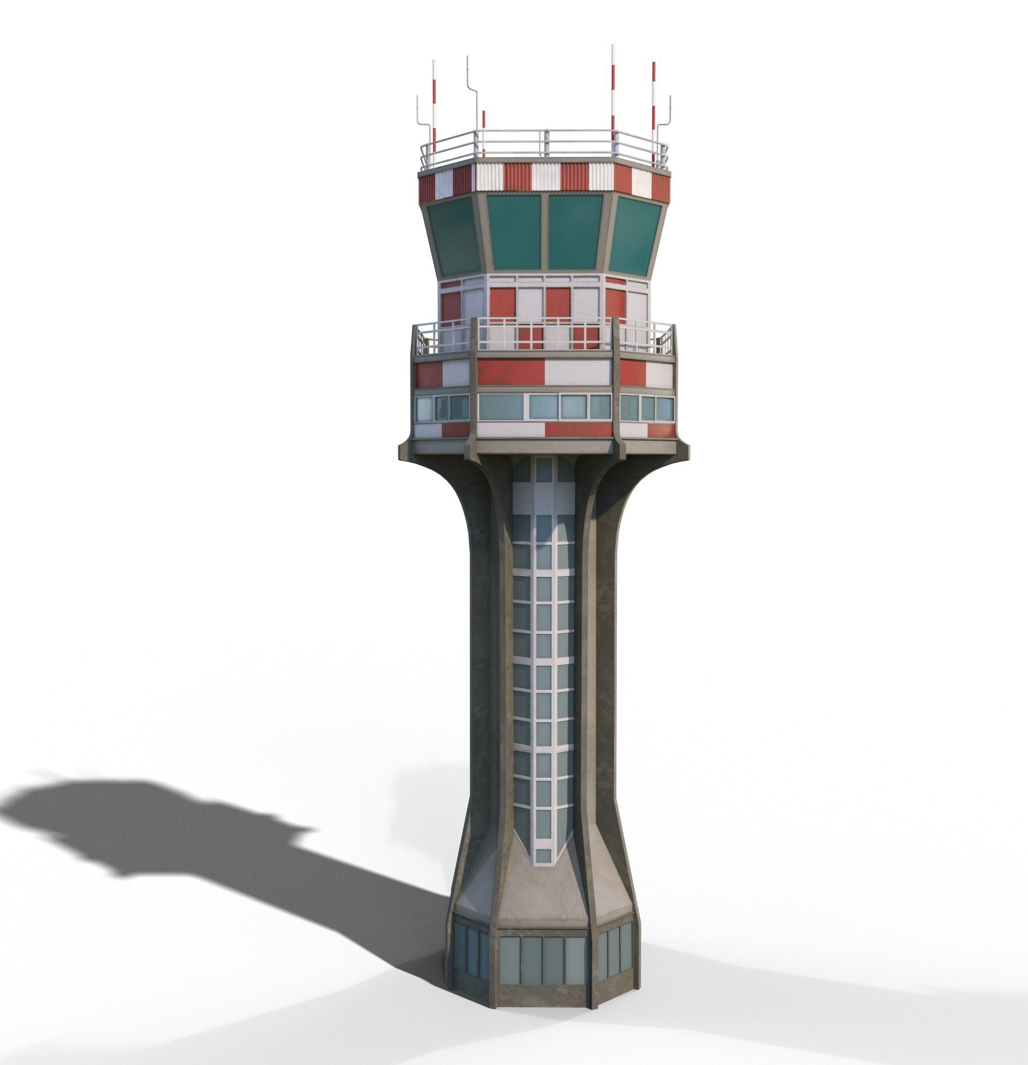 3D model palermo airport traffic control tower VR / AR / low-poly ...