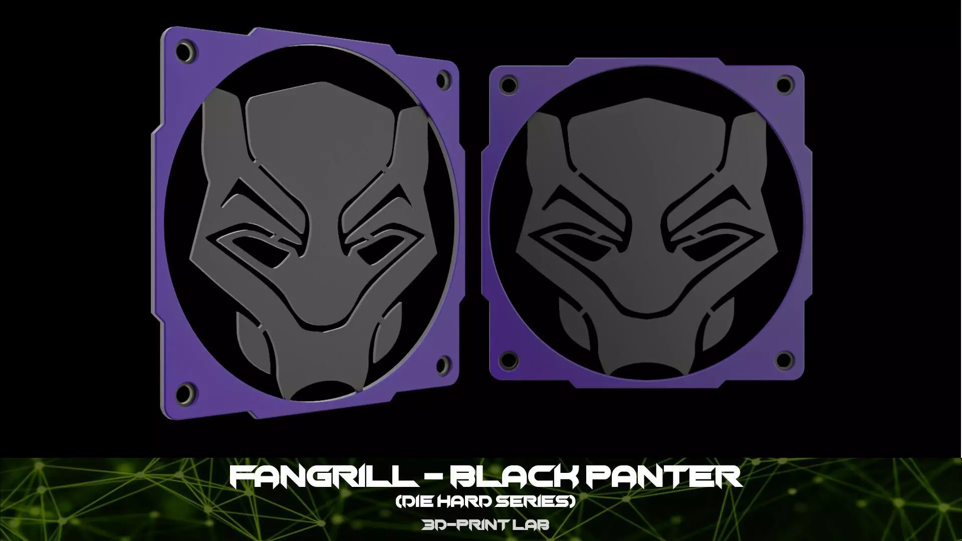 Fan Grill - Diehard series - BlackPanter 3D model 3D printable | CGTrader