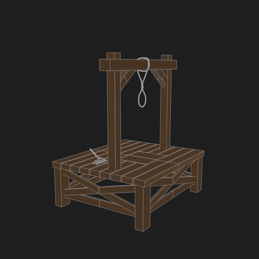 LowPoly Middle Ages Objects Of Execution free VR / AR / low-poly 3D ...