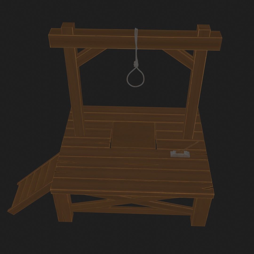 LowPoly Middle Ages Objects Of Execution free VR / AR / low-poly 3D ...