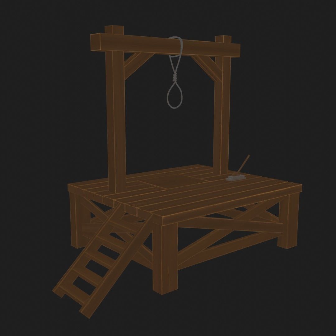 LowPoly Middle Ages Objects Of Execution free VR / AR / low-poly 3D ...