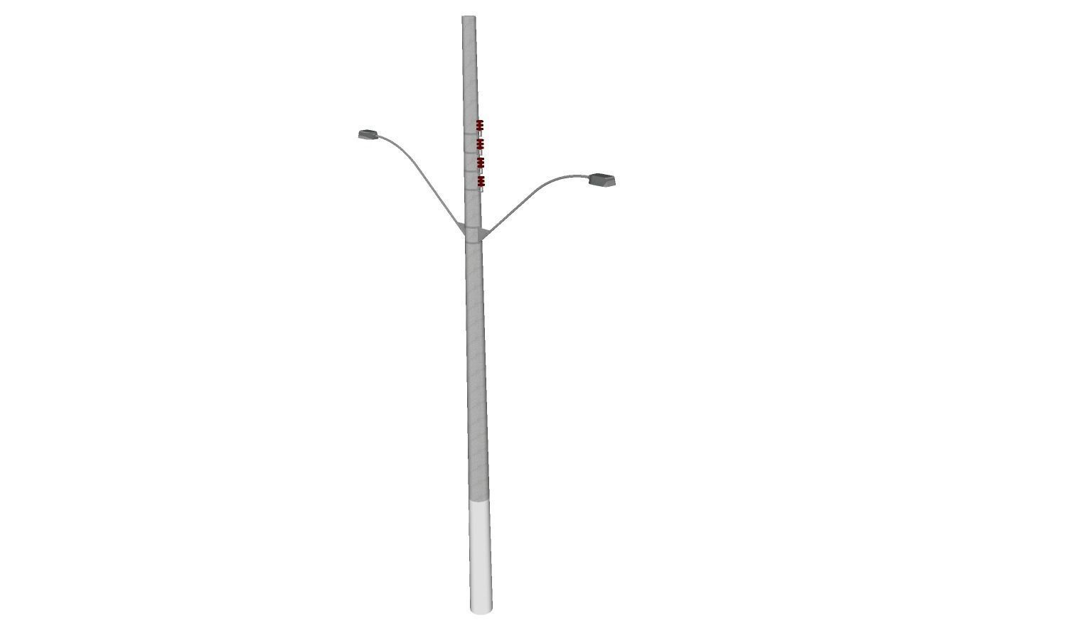 Concrete Lamp Post - Light Pole - Light Post - Street Light 54 3D model ...