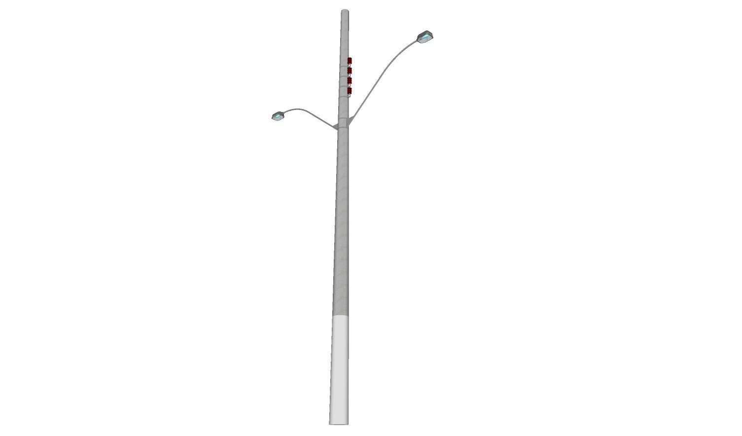 Concrete Lamp Post - Light Pole - Light Post - Street Light 54 3D model ...