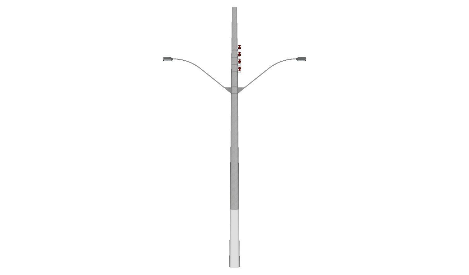Concrete Lamp Post - Light Pole - Light Post - Street Light 54 3D model ...