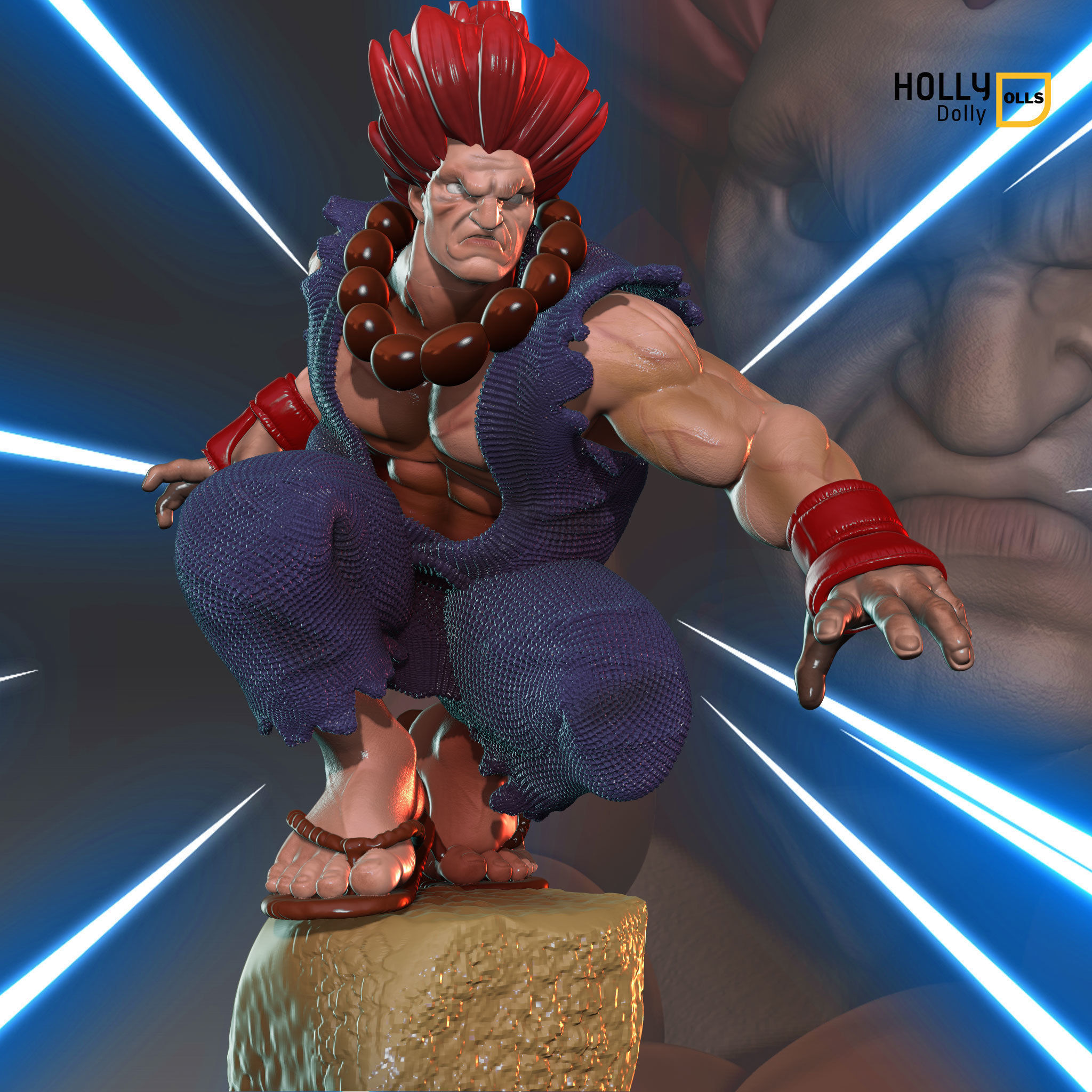 Akuma di Street Fighter free 3D model 3D printable | CGTrader