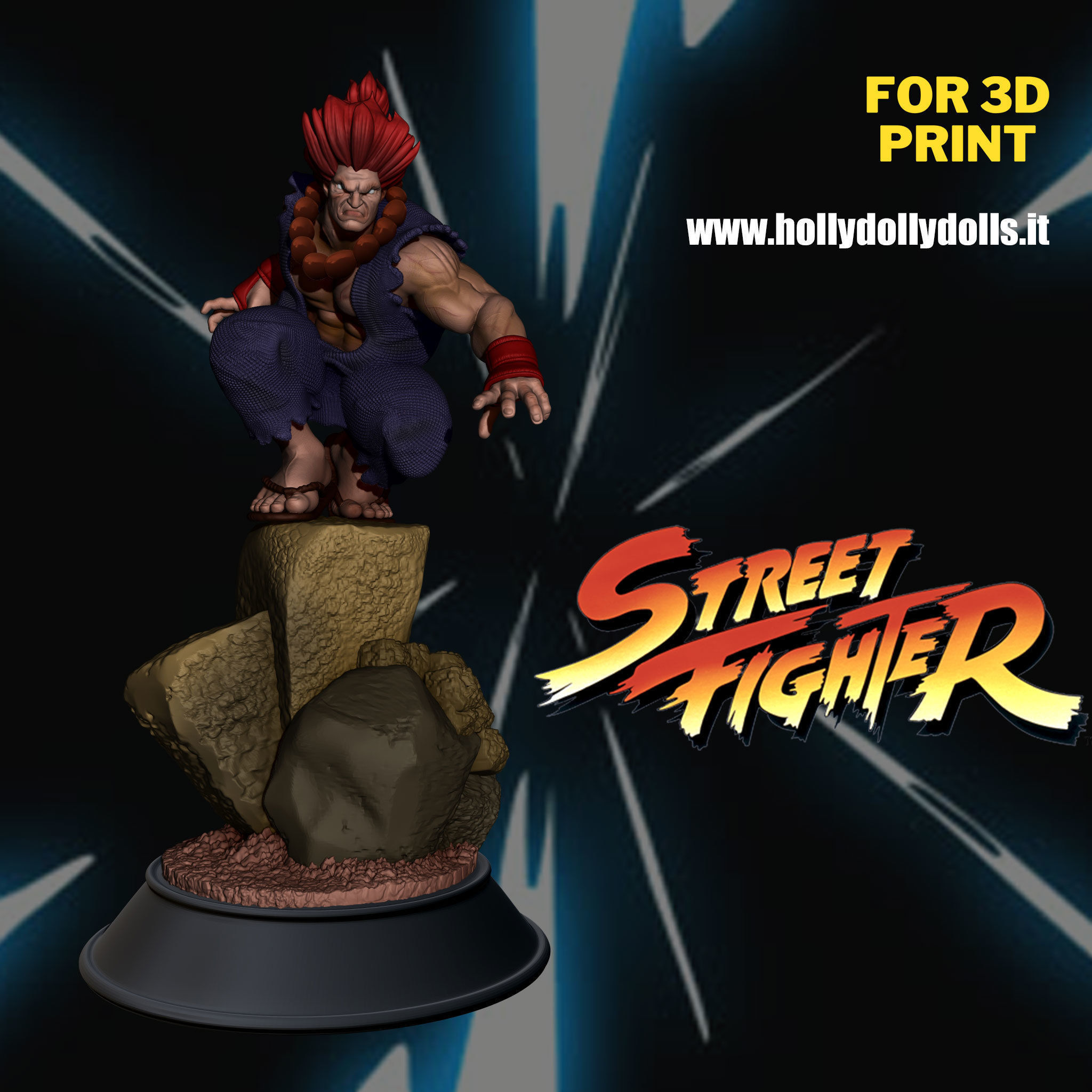 Akuma di Street Fighter free 3D model 3D printable | CGTrader