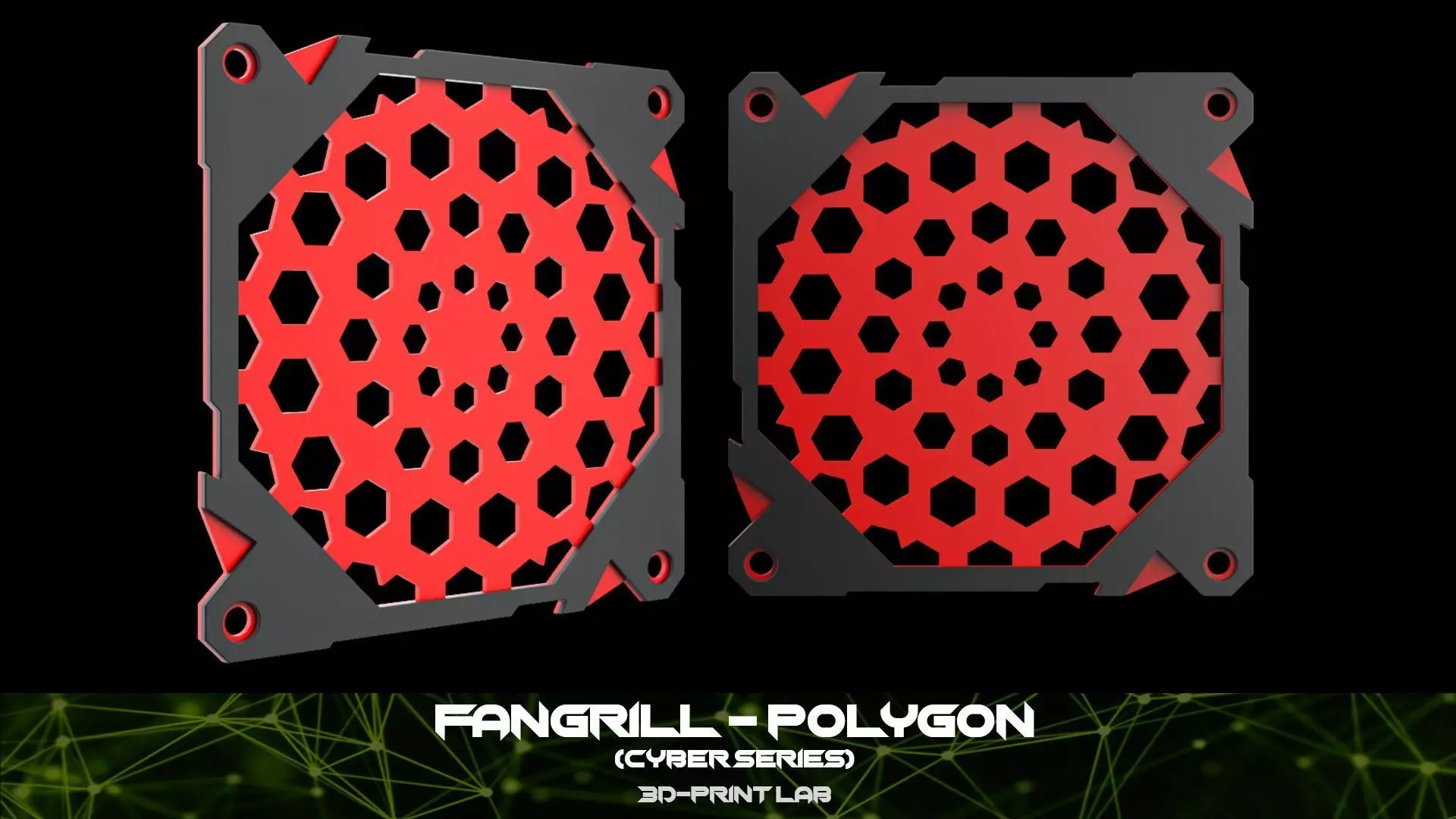 Fan Grill - Cyber series - Polygon 3D model 3D printable | CGTrader